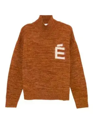 ÉTUDES STUDIO Logo-jacquard Funnel-neck Jumper