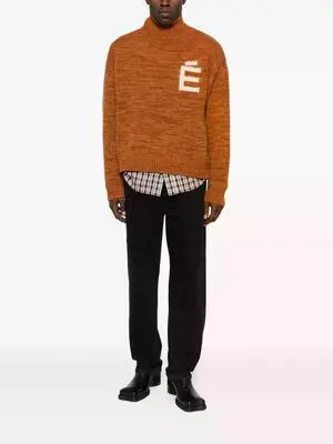 ÉTUDES STUDIO Logo-jacquard Funnel-neck Jumper