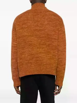 ÉTUDES STUDIO Logo-jacquard Funnel-neck Jumper