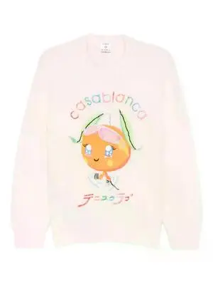 Casablanca Logo-embroidered Sweatshirt - Kawaii Orange