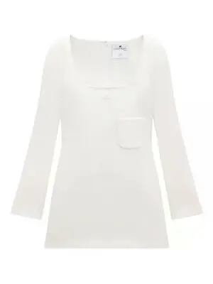 COURREGES Square-neck Mini Dress