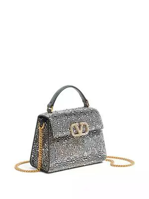 Valentino Garavani Vlogo Signature Mini Shoulder Bag - Silver
