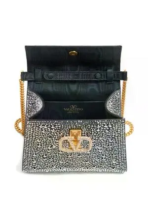 Valentino Garavani Vlogo Signature Mini Shoulder Bag - Silver