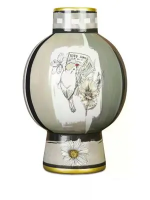 BACI MILANO Urban Floral Vase - Grey