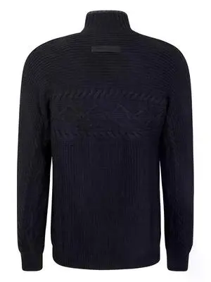 Zegna Cable-knit High-neck Sweater - Black