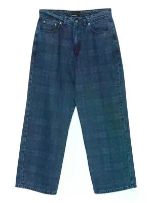 RASSVET Plaid Print Straight Leg Jeans