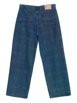 RASSVET Plaid Print Straight Leg Jeans