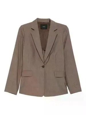 JOSEPH Single-breasted Wool Blazer - Brown