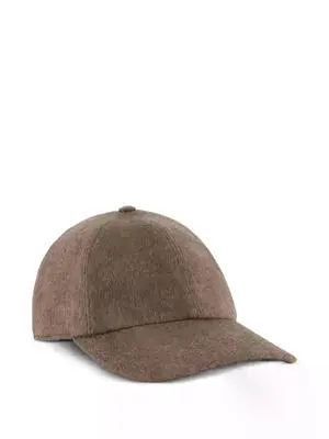 MOORER Panelled Felt Cap - Brown