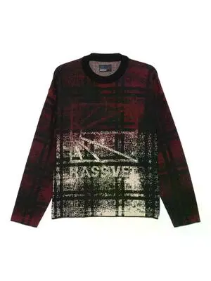 RASSVET Checked Crew-neck Sweater