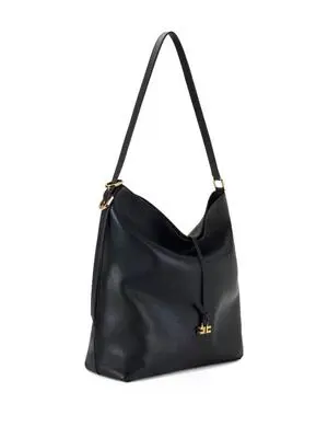 Elisabetta Franchi Boulevard Leather Shoulder Bag - Black