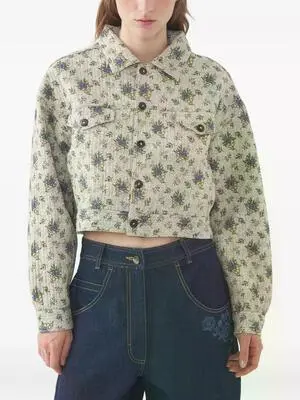Antik Batik Floral-print Cropped Jacket