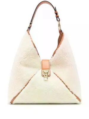 Ermanno Scervino Shearling Shoulder Bag - Neutrals