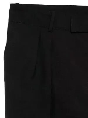 Alexander McQueen Pleated-front Wool Trousers - Black