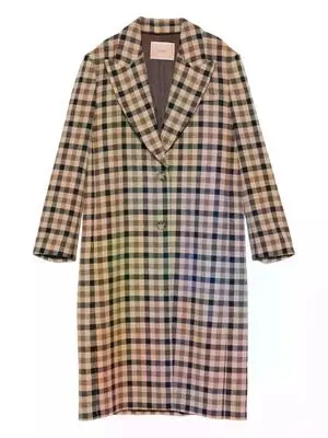 TWINSET Checked Single-breasted Coat
