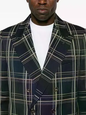 Valentino Garavani Checked Double-breasted Blazer