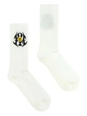 BARROW Flame-embellished Ankle Socks - White