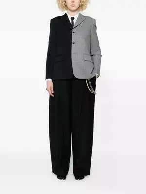 Comme Des Garçons Pinstripe Two-tone Jacket