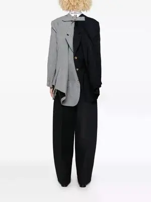 Comme Des Garçons Pinstripe Two-tone Jacket