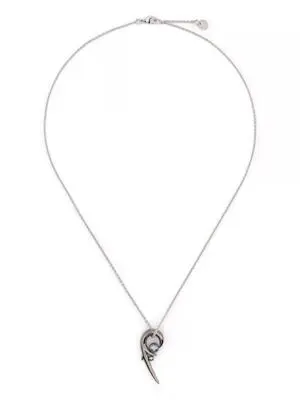 SHAUN LEANE Hooked Pearl Pendant Necklace - Silver
