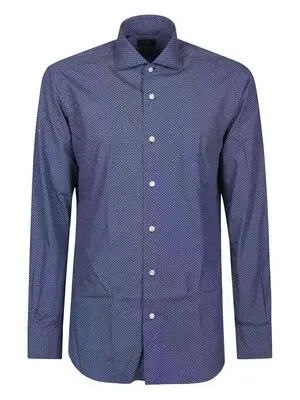 BARBA NAPOLI Geometric Shirt - Blue
