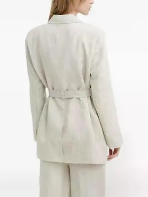 ALOHAS Belted Linen Blazer