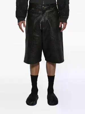 EARTHLING VIP Snakeskin-effect Shorts