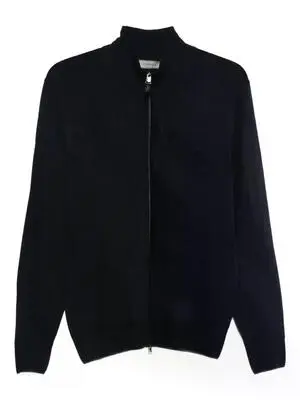 Canali Zip-front Cardigan - Blue