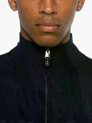 Canali Zip-front Cardigan - Blue