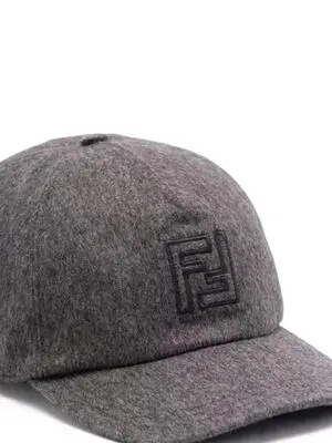Fendi Logo-embroidered Wool Cap