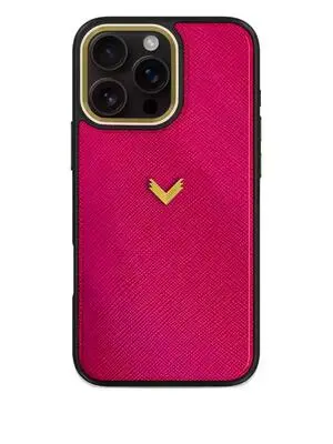 VELANTE Saffiano Leather Iphone 16 Pro Max Phone Case - Pink