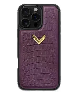 VELANTE Alligator-texture Iphone 16 Pro Max Phone Case - Purple