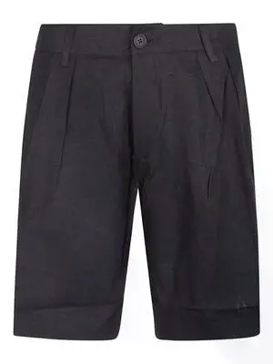 HINNOMINATE Pleated Linen Shorts