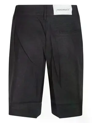 HINNOMINATE Pleated Linen Shorts