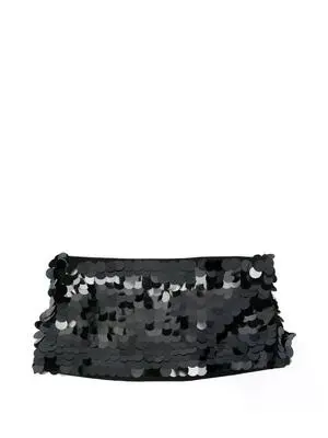 P.a.r.o.s.h Sequin-embellished Belt - Grey