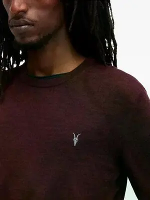 ALLSAINTS Logo-embroidered Crew-neck Sweater - Red