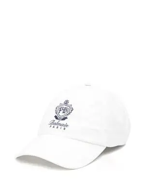 Balmain Embroidered Cotton Cap - White