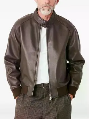 Officine Générale Leather Zip Jacket