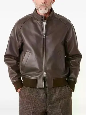 Officine Générale Leather Zip Jacket