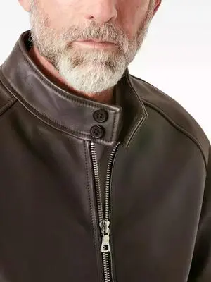 Officine Générale Leather Zip Jacket