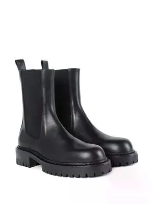 ANN DEMEULEMEESTER Elastic-panel Leather Boots