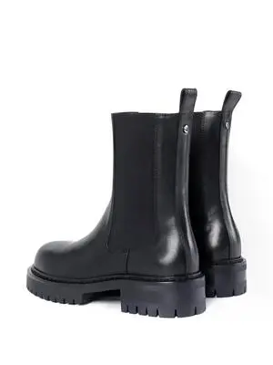 ANN DEMEULEMEESTER Elastic-panel Leather Boots