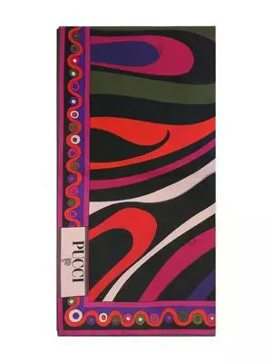 Emilio Pucci Abstract-print Silk Scarf - Red
