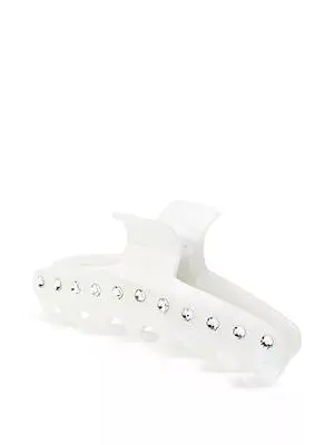 MAISON MICHEL Crystal-embellished Claw Hair Clip - White