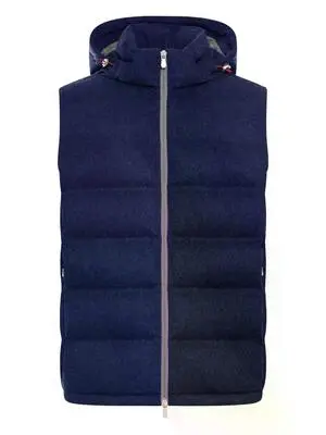 Brunello Cucinelli Wool Zip-up Gilet - Blue