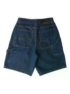 DIME Logo-embroidered Denim Shorts