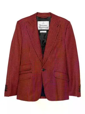 VIVIENNE WESTWOOD Gingham-check Single-breasted Blazer - Red