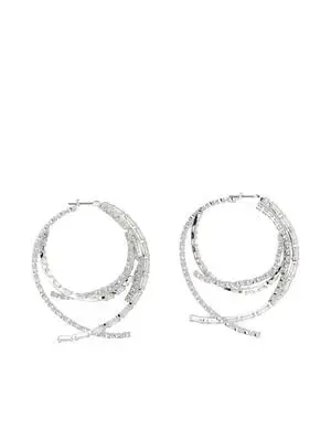 SWAROVSKI Matrix Hoop Earrings - Silver