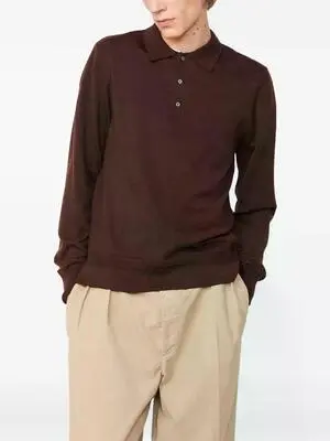 Officine Générale Long-sleeve Ribbed Polo Shirt