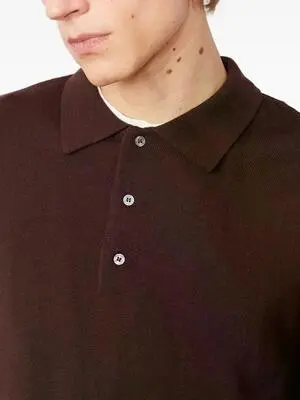 Officine Générale Long-sleeve Ribbed Polo Shirt